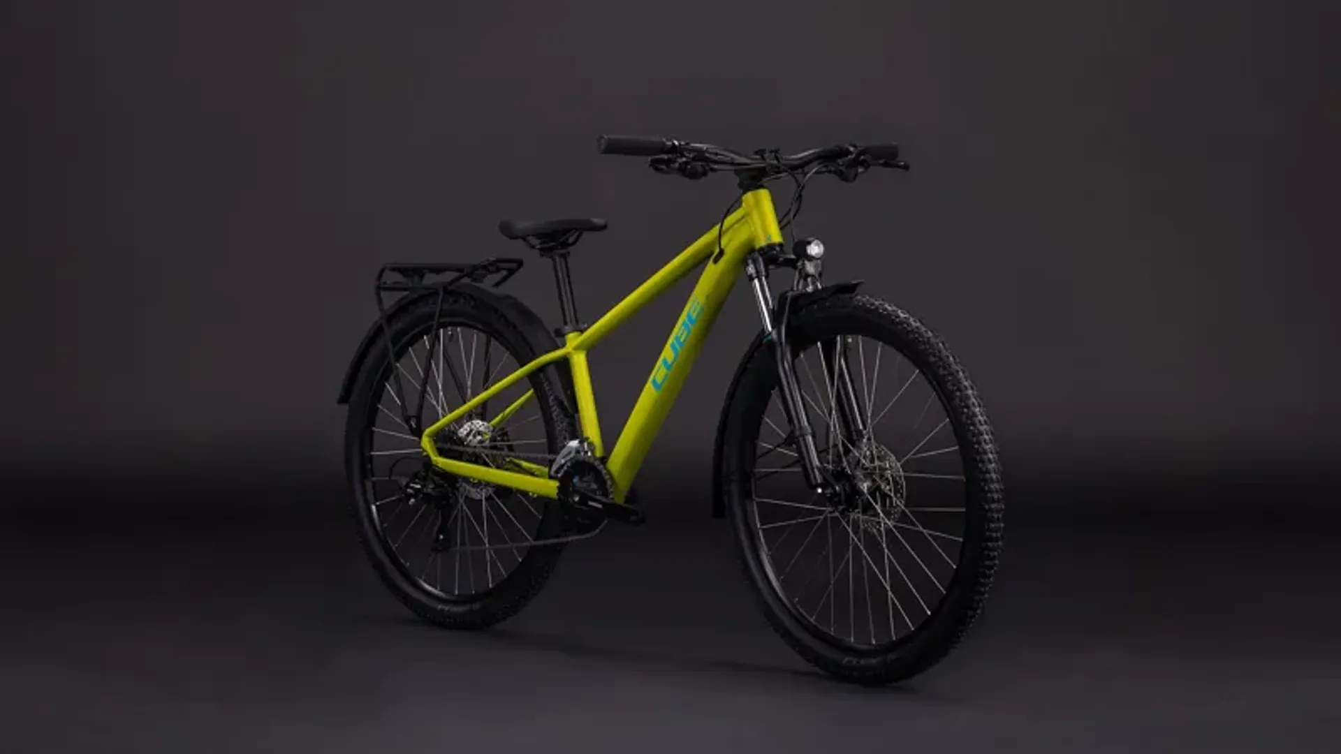 Cube Acid 260 Disc FE Kids Bike in Lizard/Blue